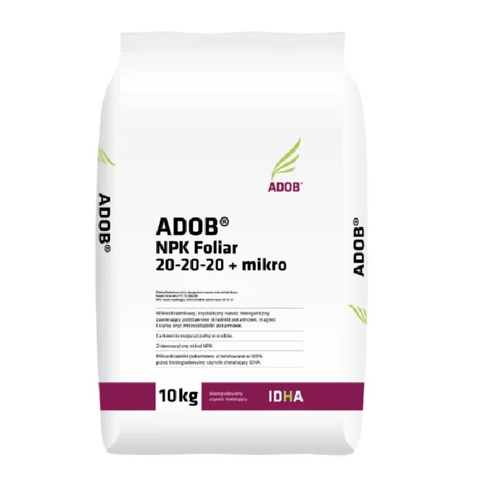 Adob NPK Foliar 20-20-20 + mikro 10KG - cena, opinie | superplony.pl